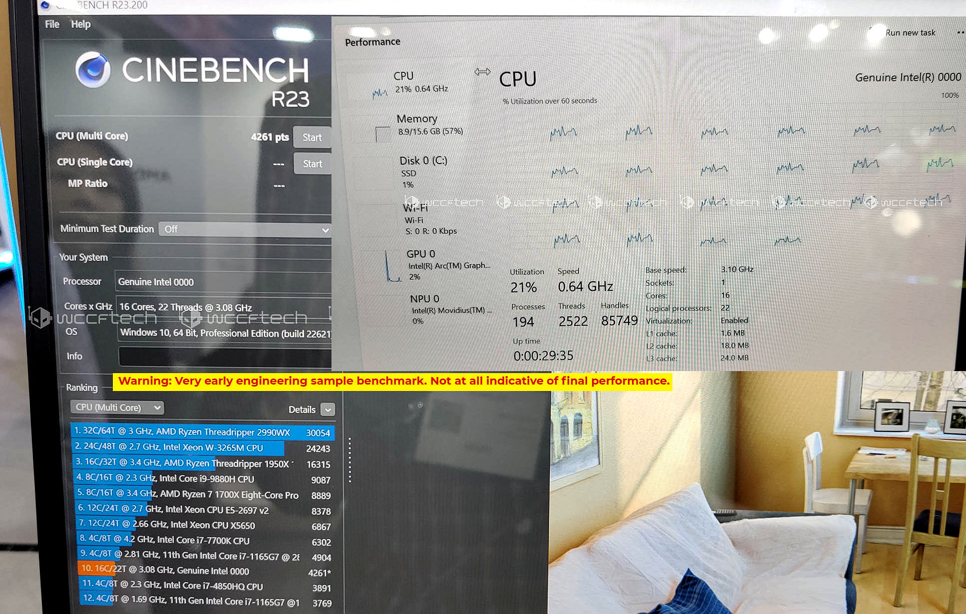 Intel Meteor Lake-Pの初期ノートPC用CPUをCinebench R23ベンチマークでテスト。 - 自作ユーザーが解説する ...