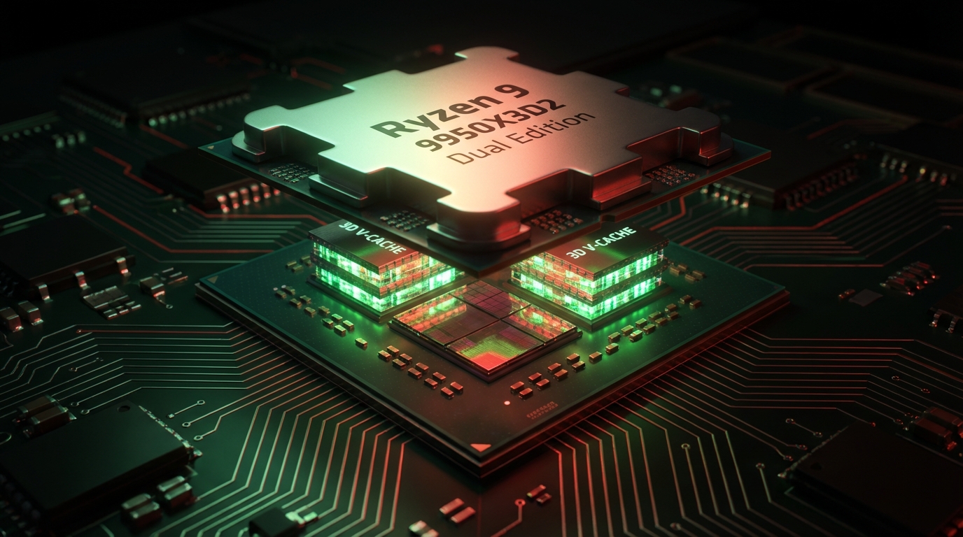 AMD Ryzen 9 9950X3D2 Dual Edition正式発表——世界初デュアル3D V-Cache搭載、総キャッシュ208MBで ...